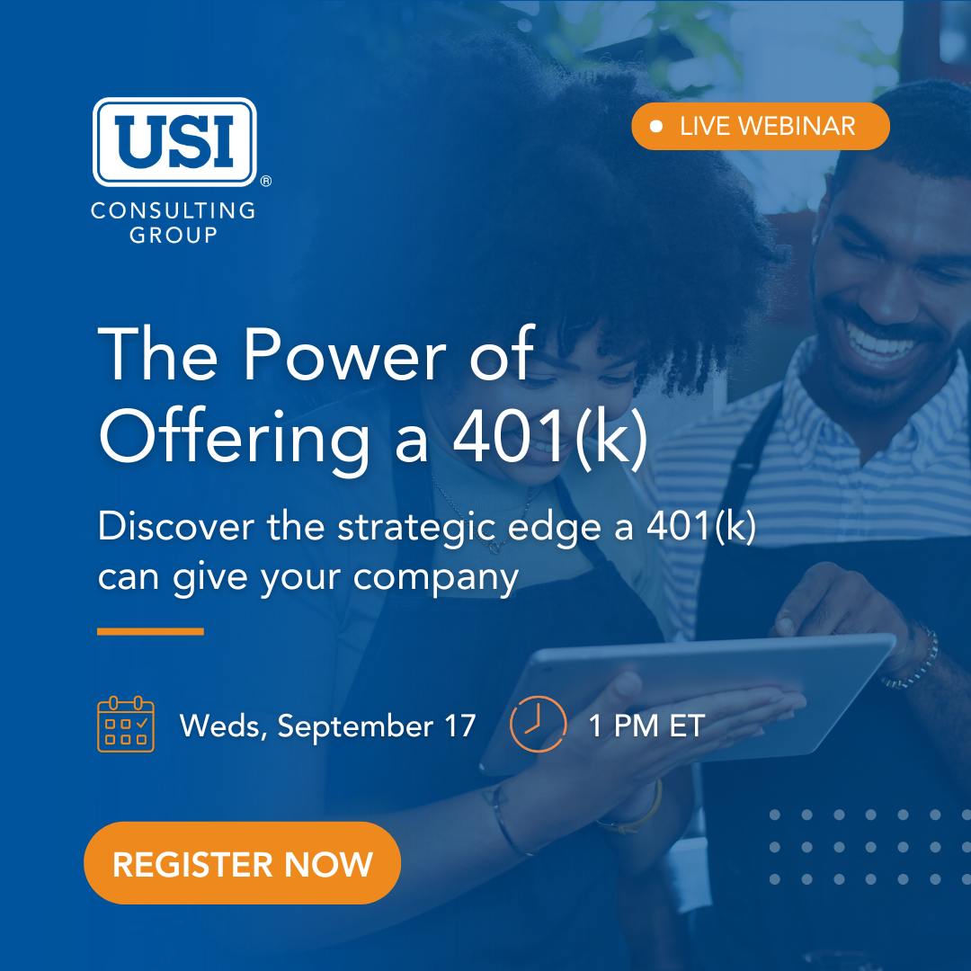 Webinar Registration - The Power of Offering a 401(k) | USI Consulting ...